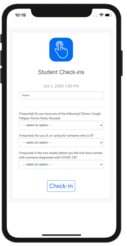 Classroom check-in app for schools
