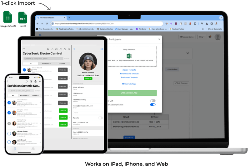 Class Participation Log Form Template - OneTap