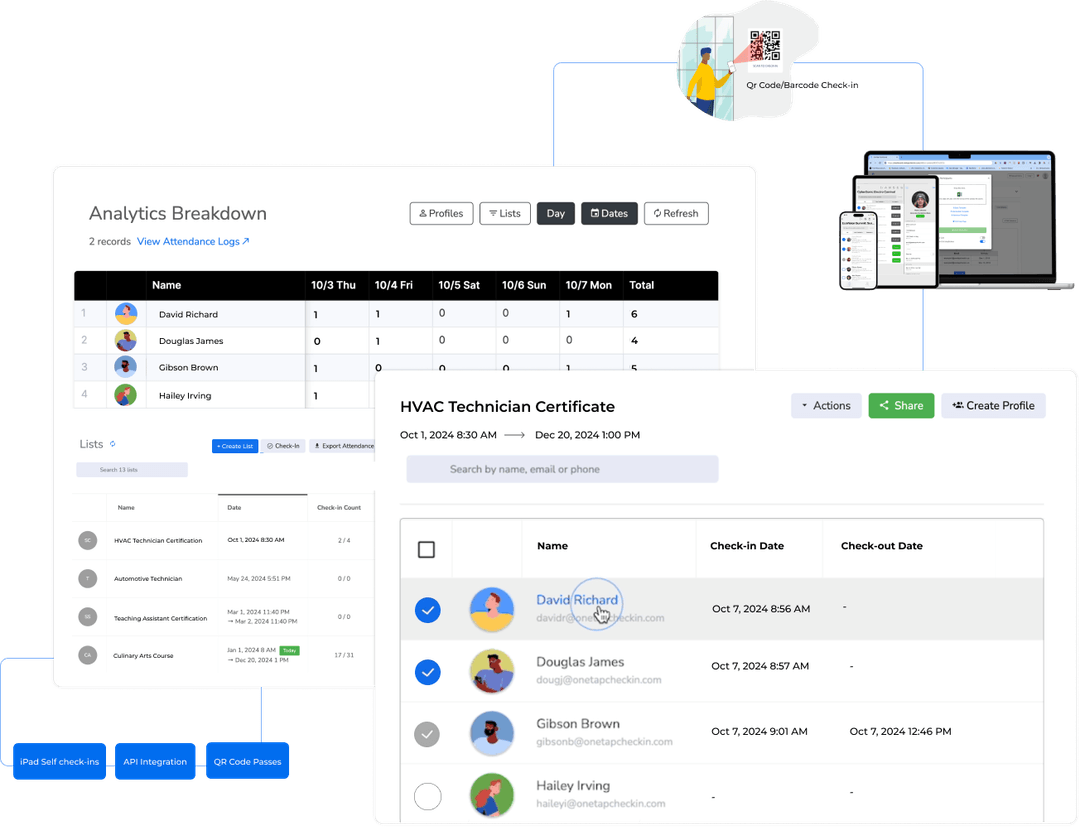 Training Course Attendance Tracking for Audits & Certification | OneTap